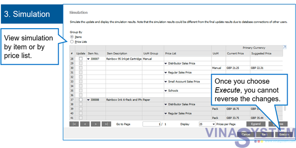 Updating Price Lists In Sap Business One Updating Price Lists Overview
